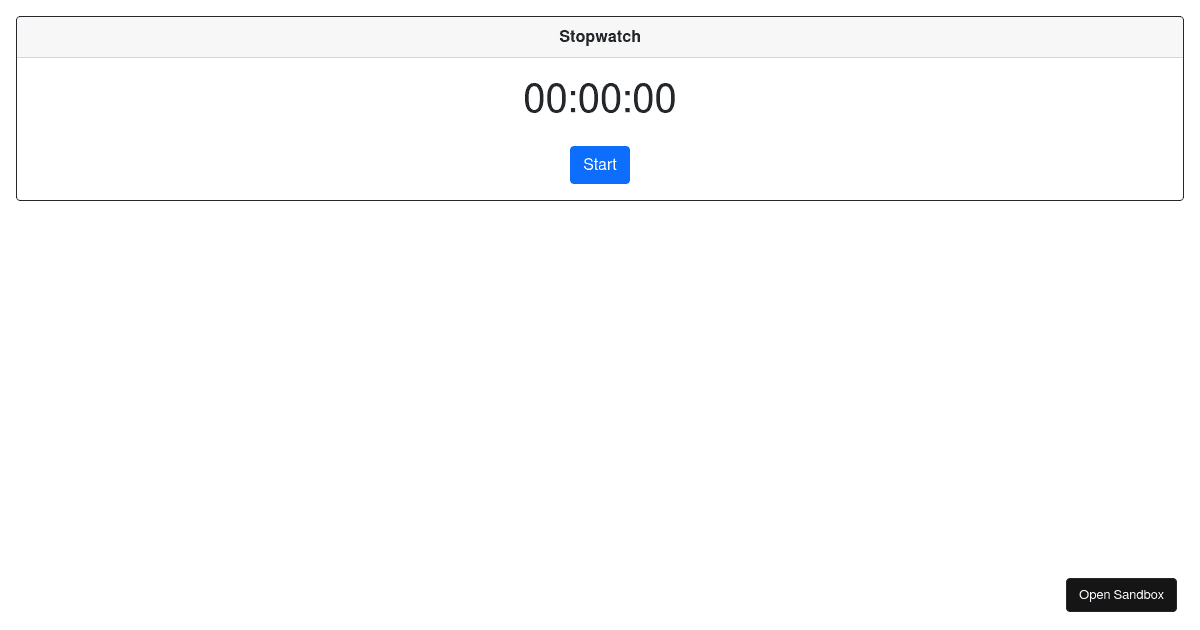 stopwatch - Codesandbox