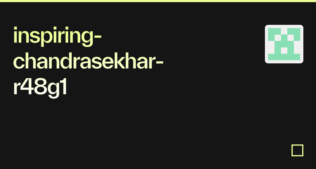 inspiring-chandrasekhar-r48g1 - Codesandbox