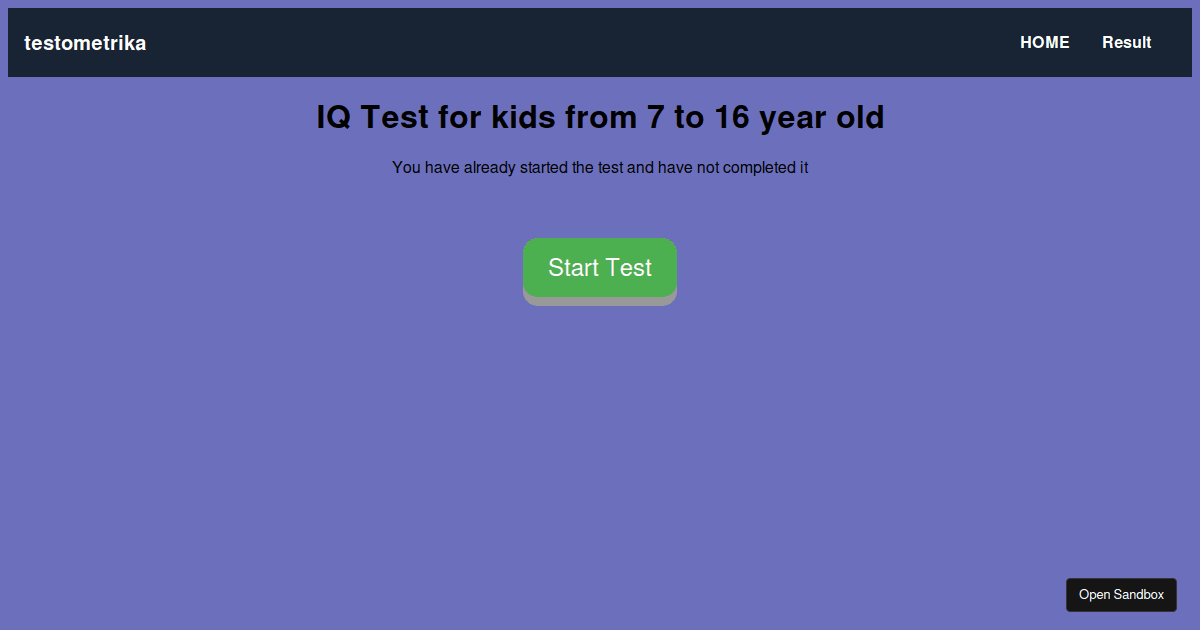 Iq-test - Codesandbox