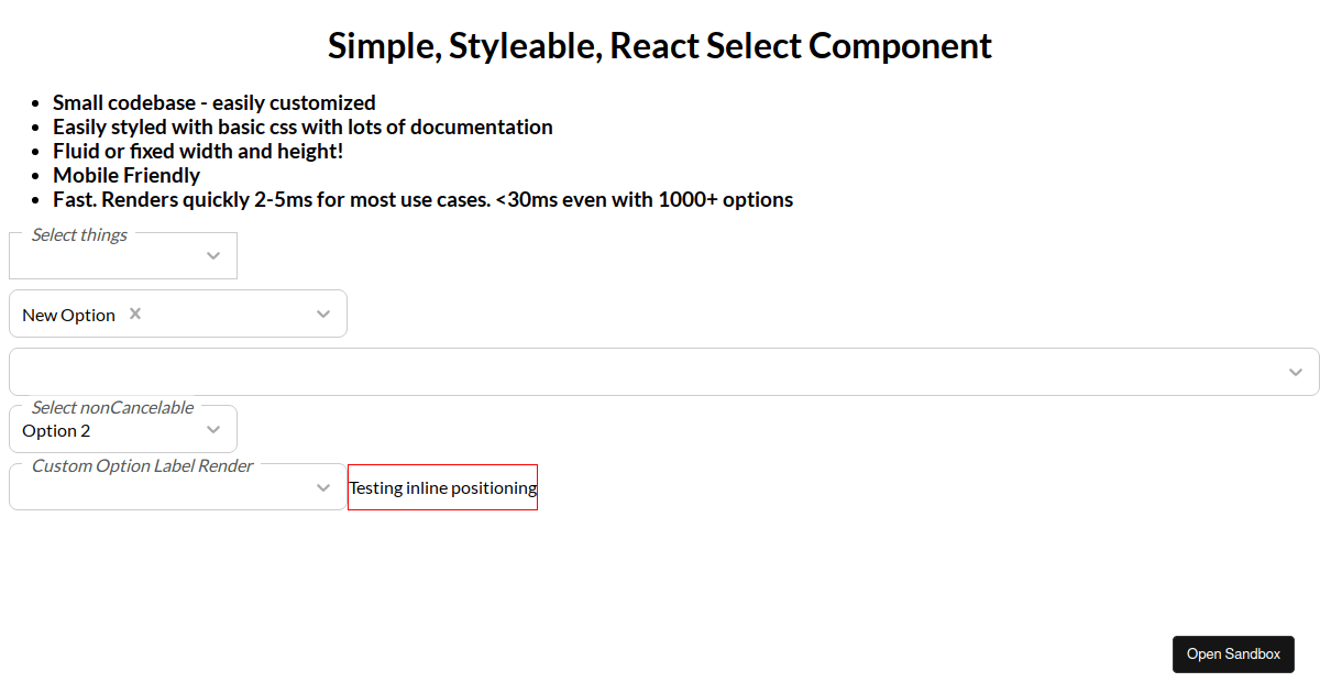react-simple-styleable-select - Codesandbox
