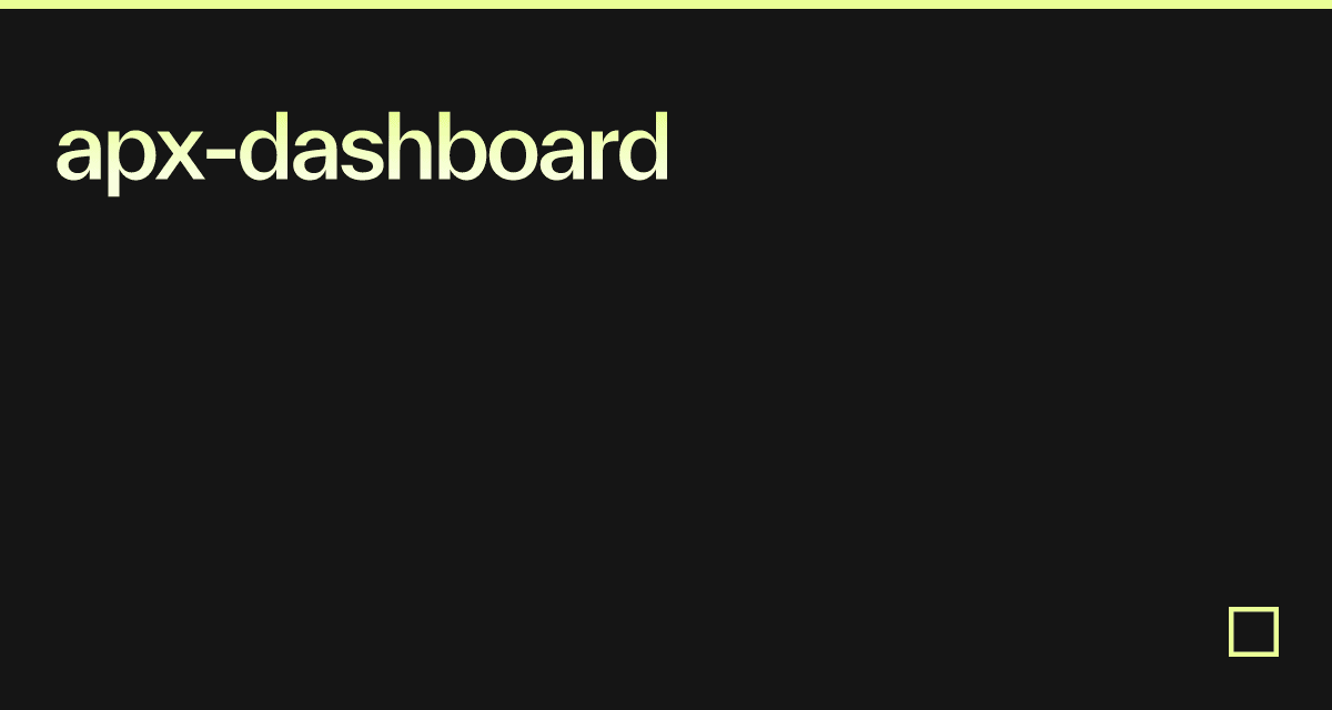 apx-dashboard - Codesandbox