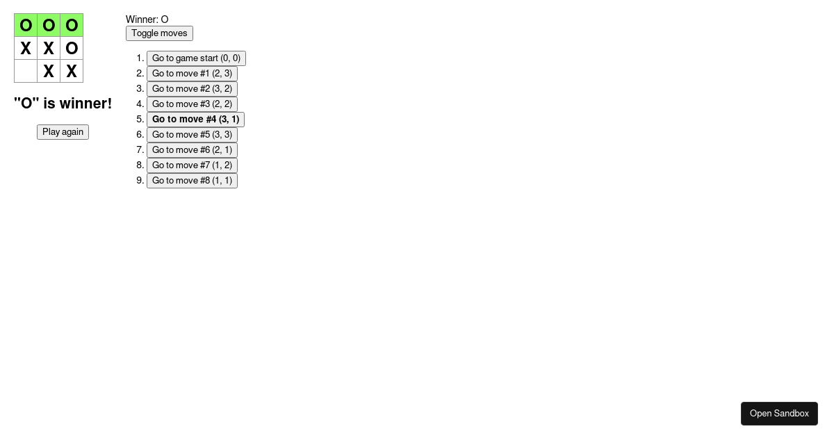 tic-tac-toe - Codesandbox