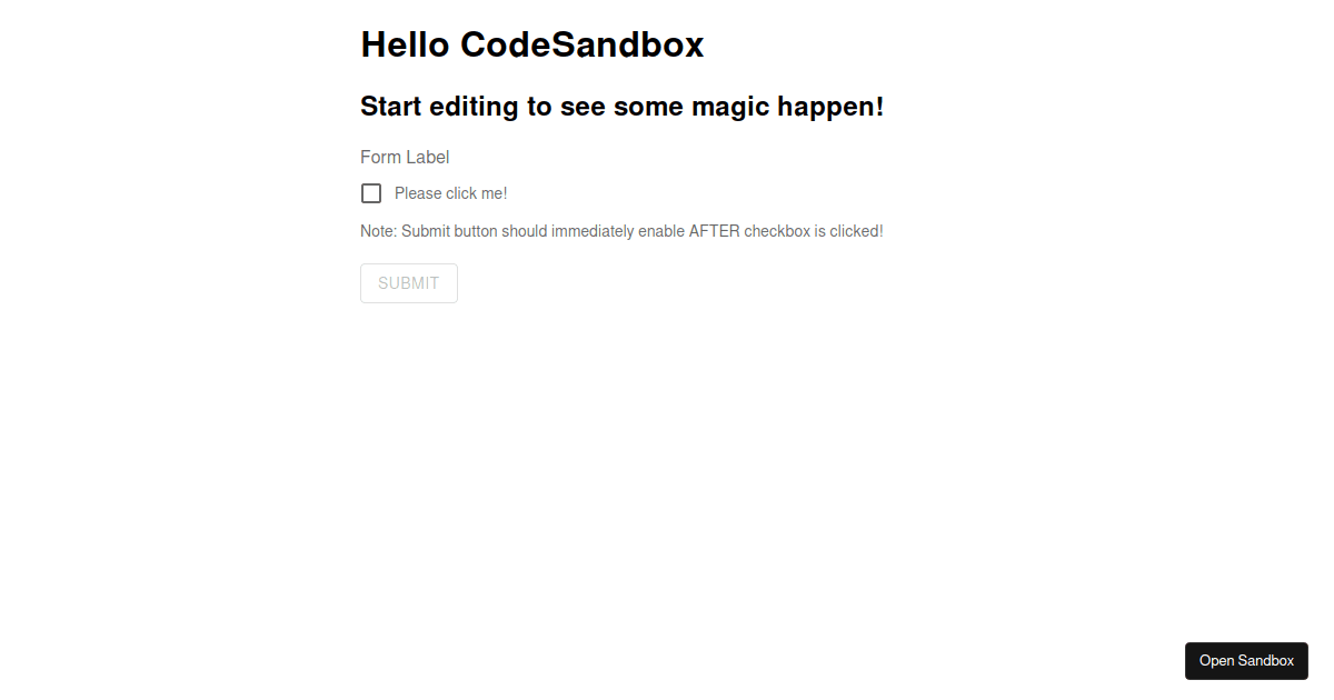React Hook Form Issue #2755 - Codesandbox