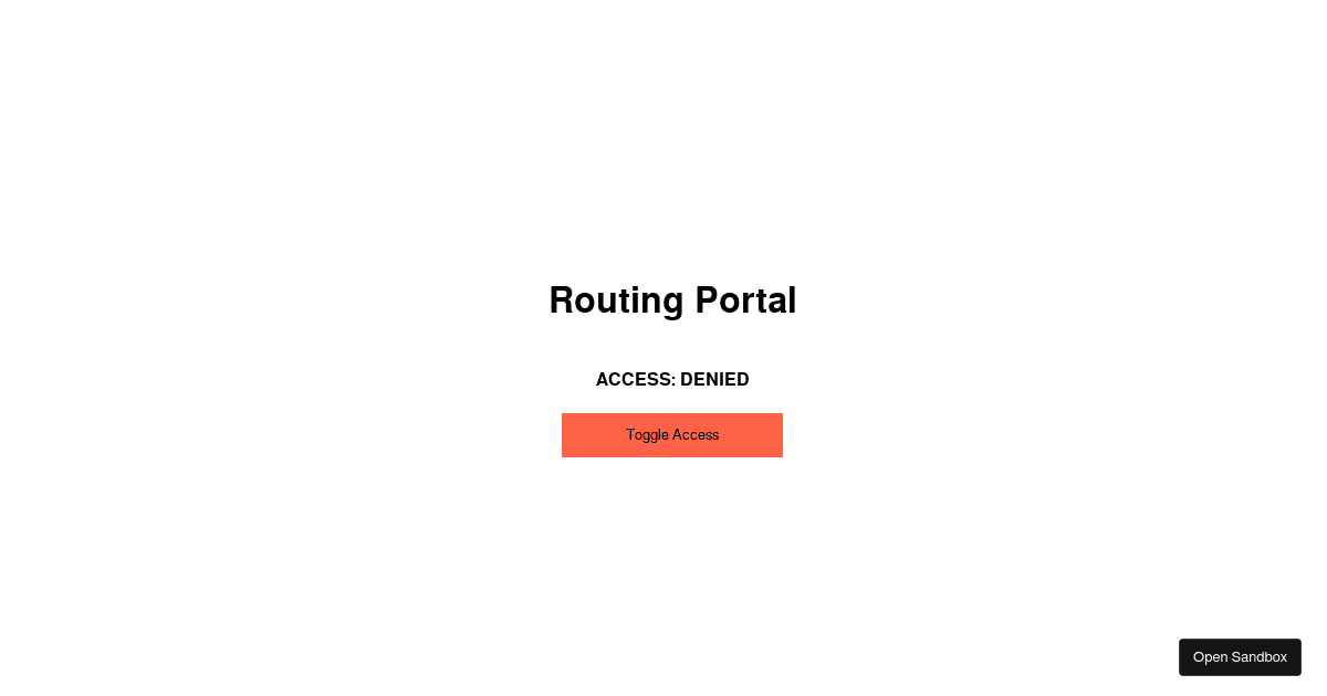 auth routing practice - Codesandbox