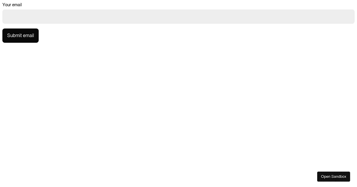 Base Web - Validation example (with email) - Codesandbox