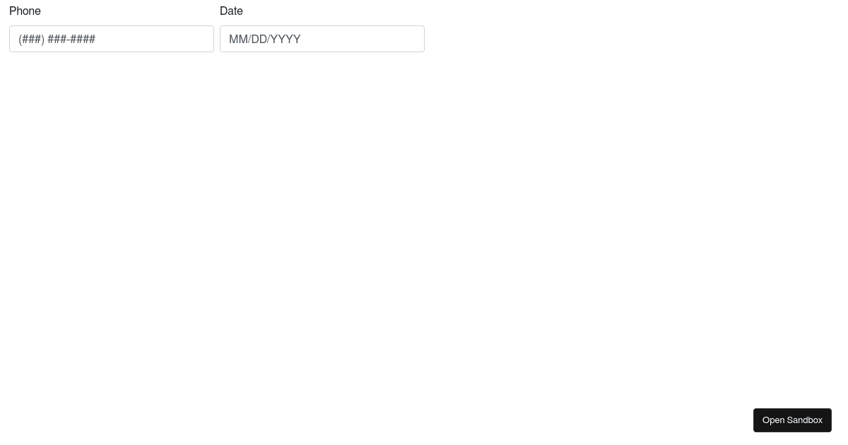Pure Js Input Mask Codesandbox