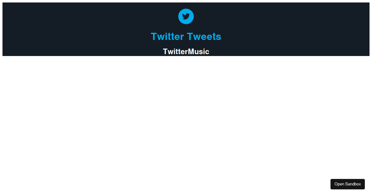 React Twitter Tweets list - Codesandbox