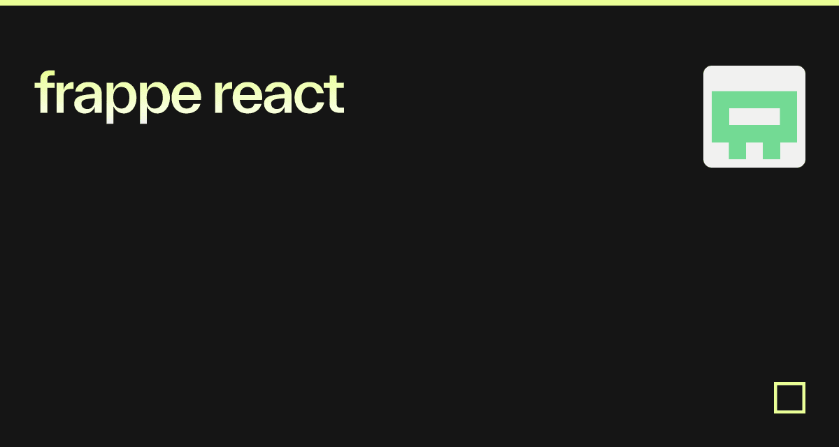 frappe react - Codesandbox
