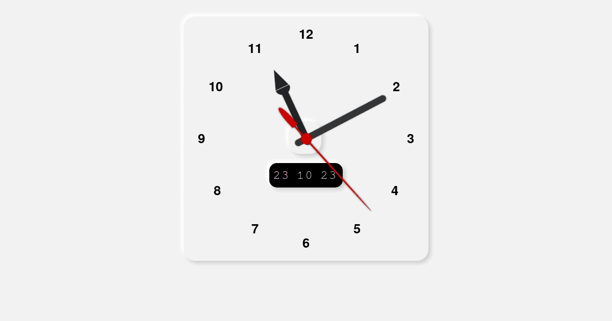 css-wall-clock - Codesandbox
