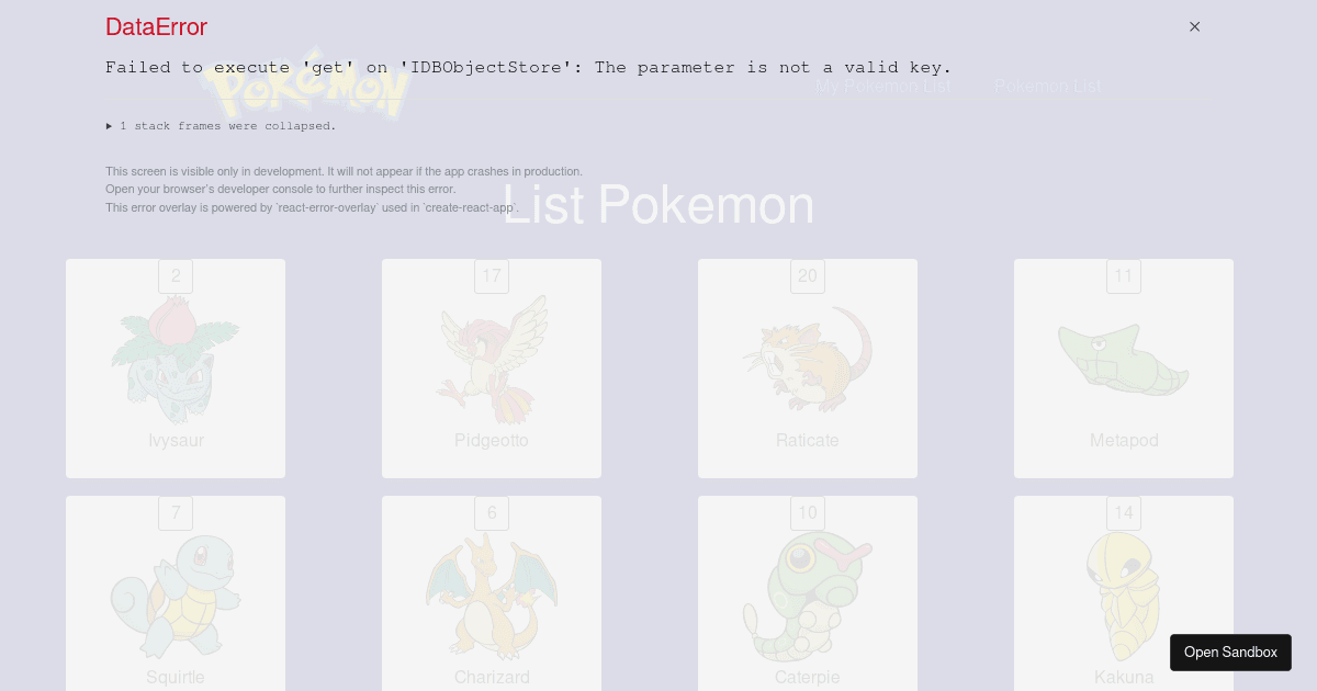 pokemon - Codesandbox