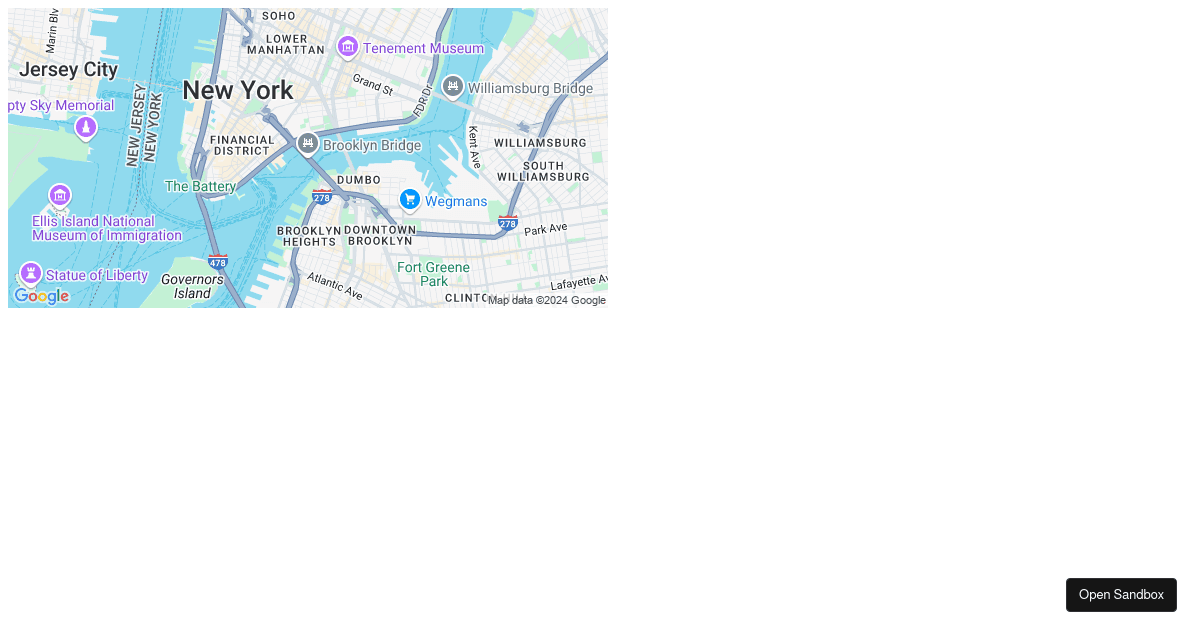 Google Static Maps (forked) - Codesandbox