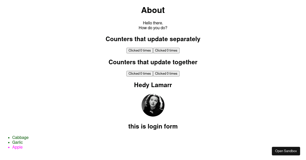 react-tutor - Codesandbox
