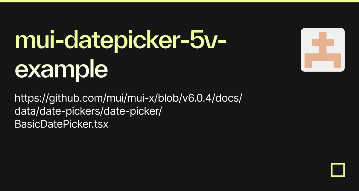 mui-datepicker-5v-example - Codesandbox