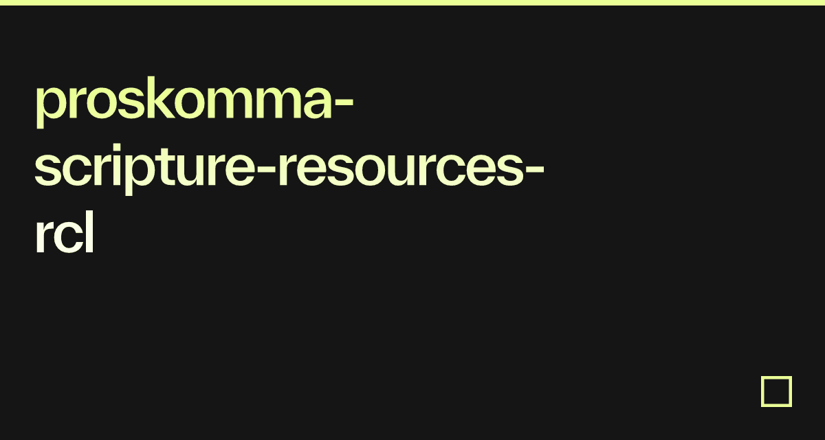 proskomma-scripture-resources-rcl - Codesandbox