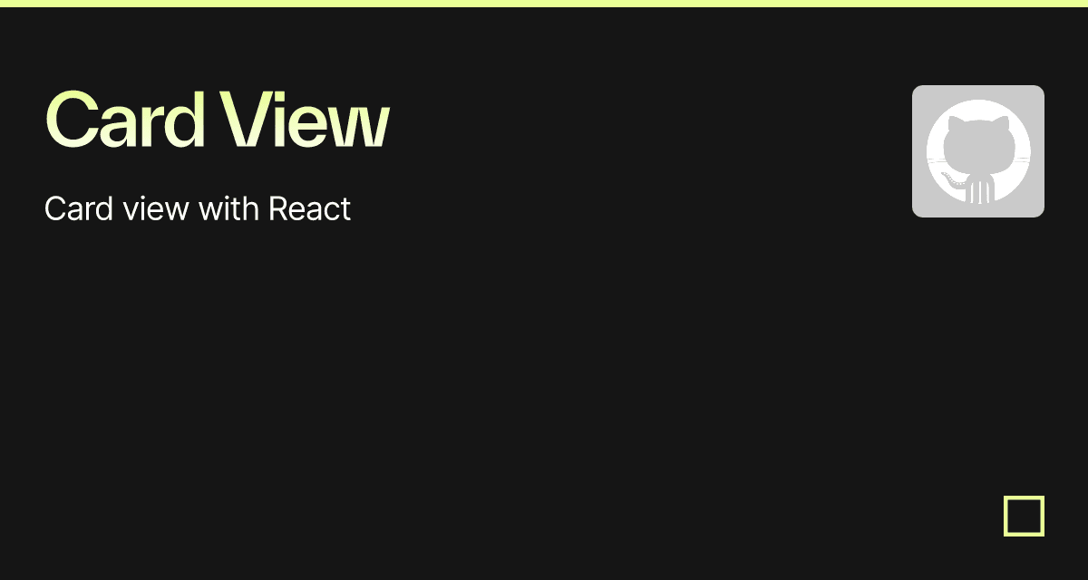 Card View - Codesandbox