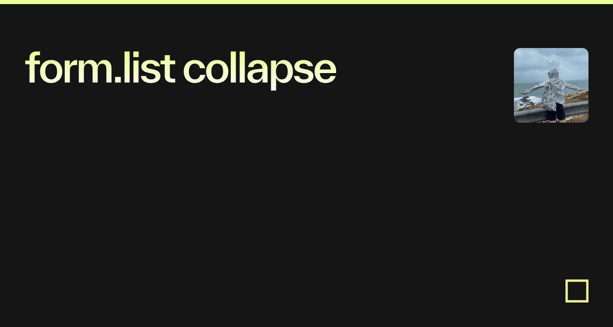 form.list collapse - Codesandbox