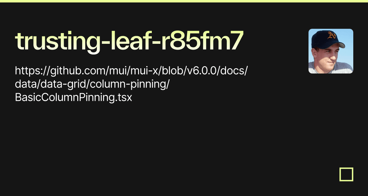 trusting-leaf-r85fm7 - Codesandbox