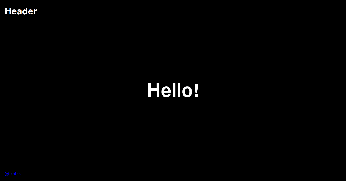 @mdx-deck/header-footer-example - Codesandbox