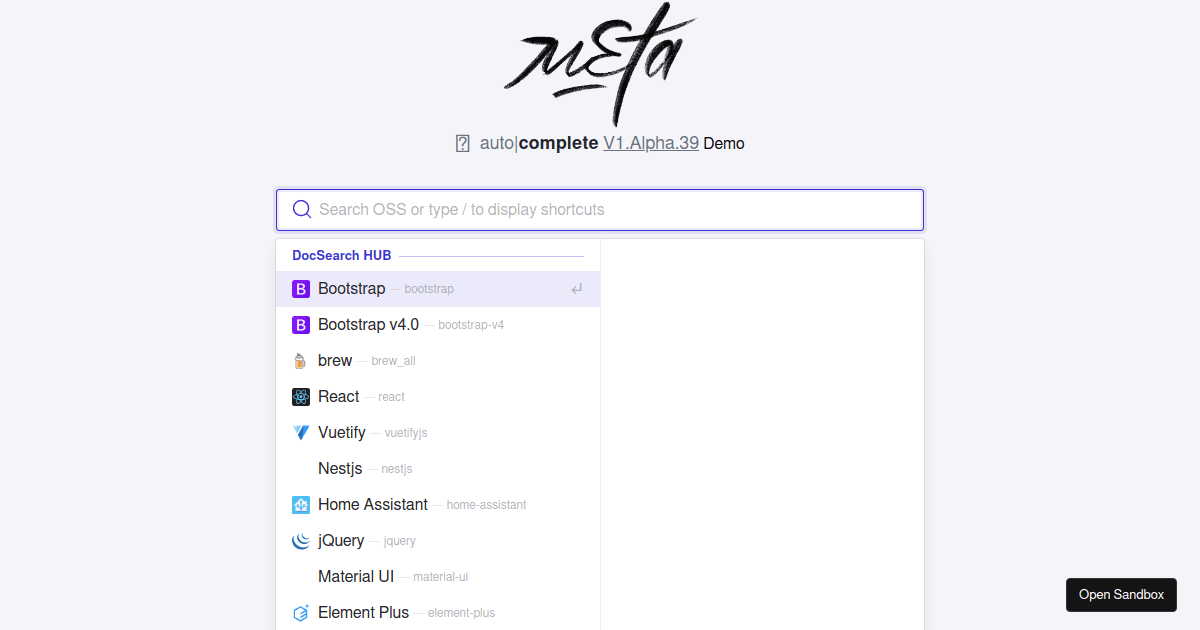 autocomplete-docsearch-refs - Codesandbox