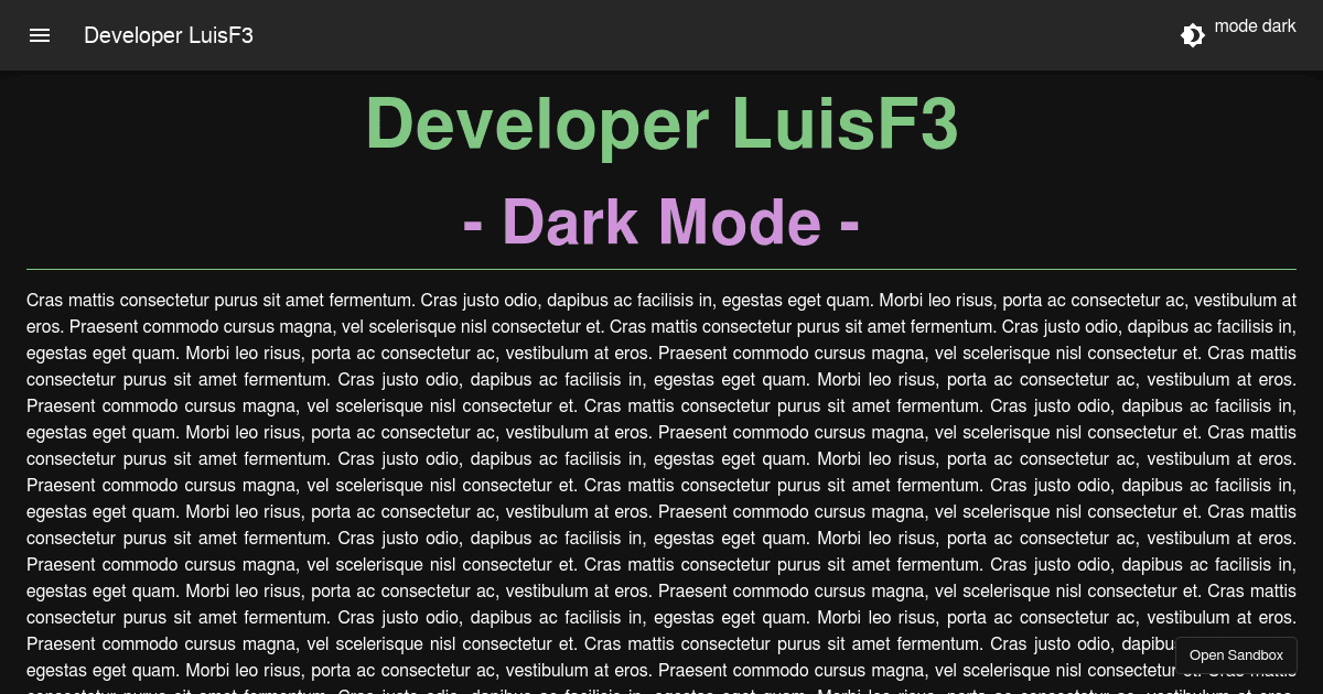 dark-mode - Codesandbox