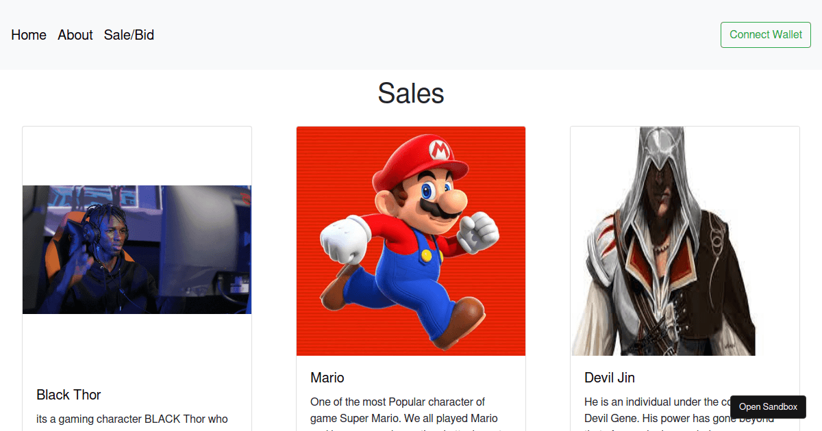 nft-app - Codesandbox