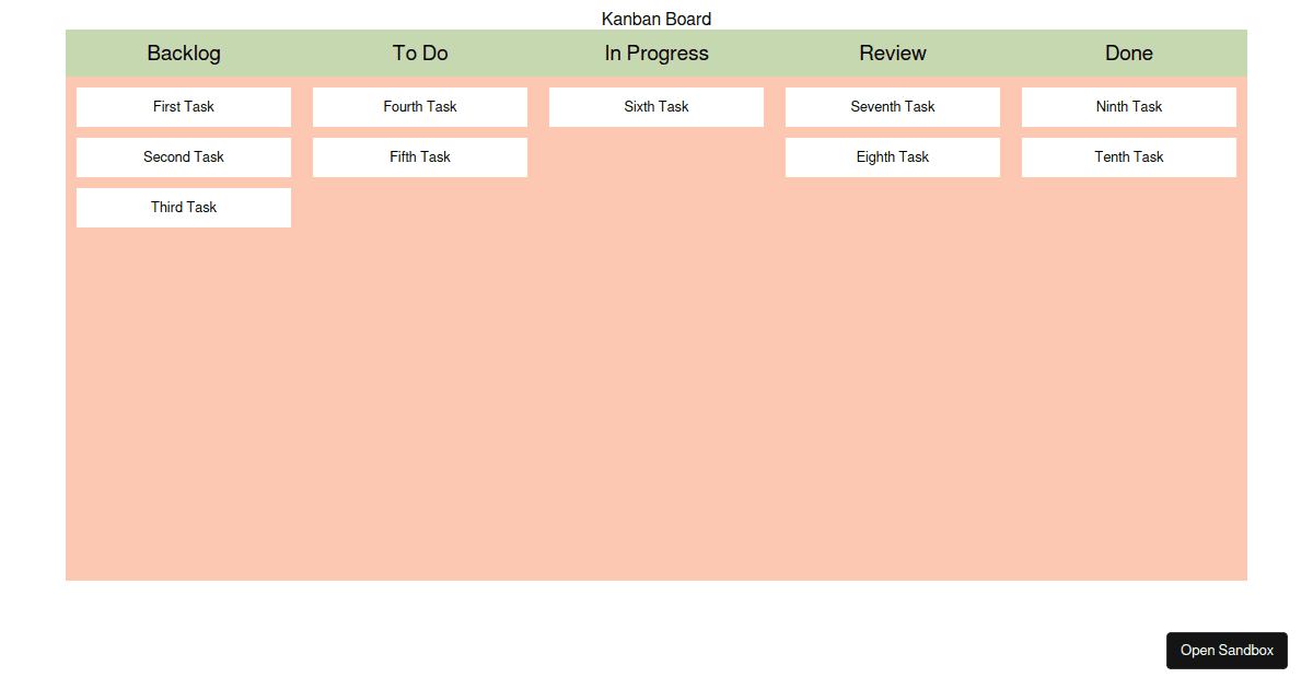 Simple Kanban Board Latest - Codesandbox