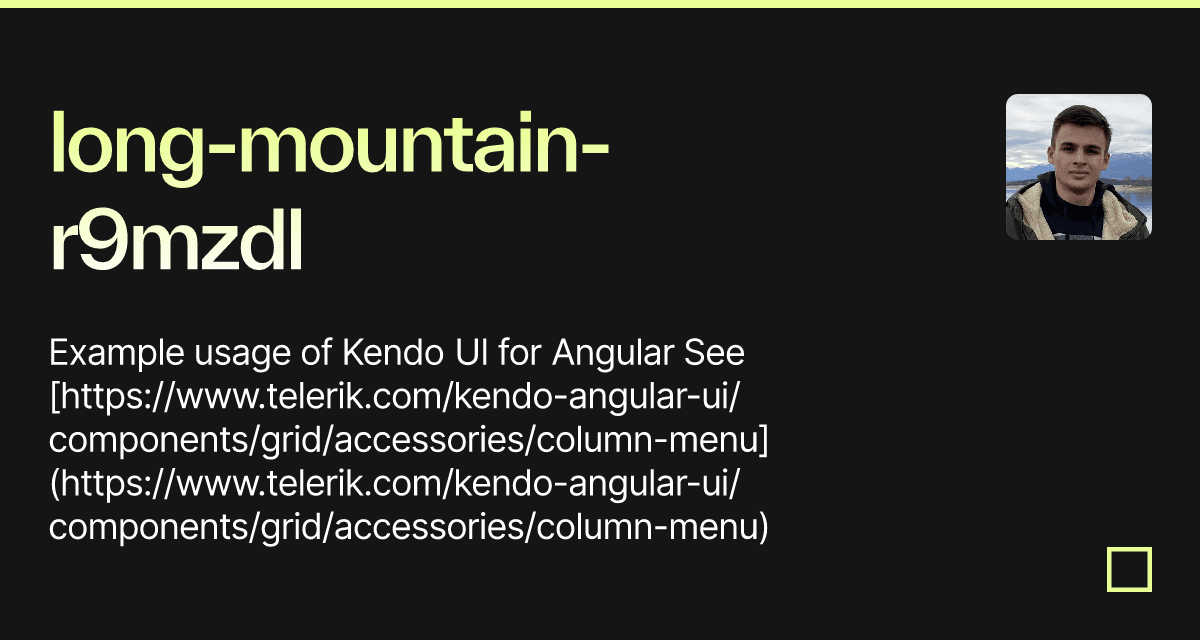 long-mountain-r9mzdl - Codesandbox