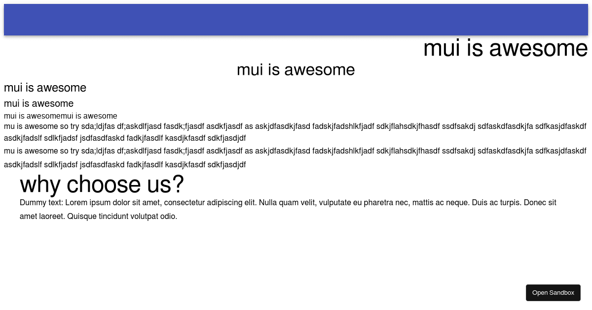 React Material Ui Header Forked Codesandbox