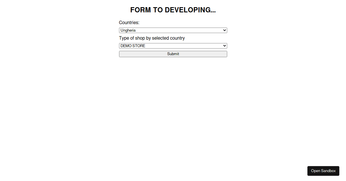 React Hook Form Cascading Select Dev Forked Codesandbox 