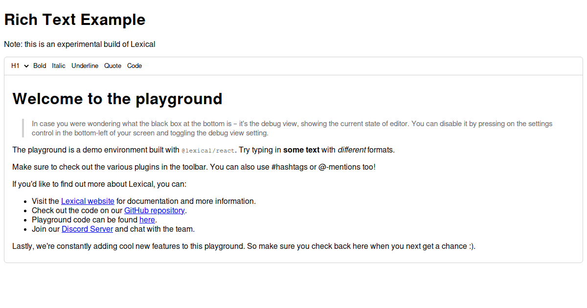 lexical-vanilla-editor - Codesandbox