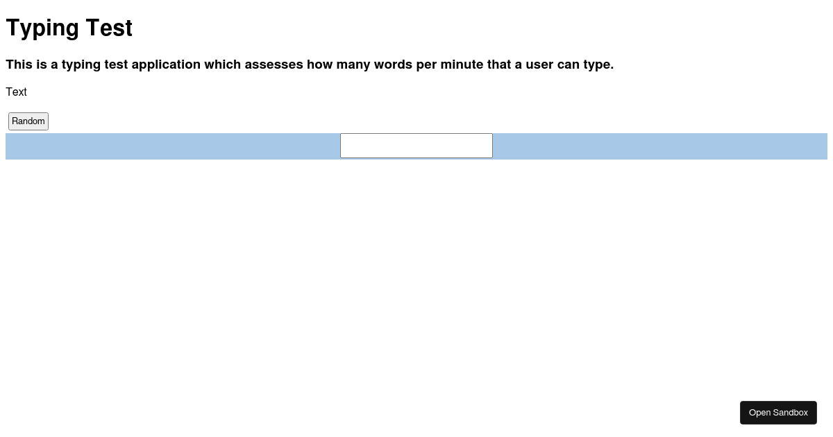 typing-test-project - Codesandbox