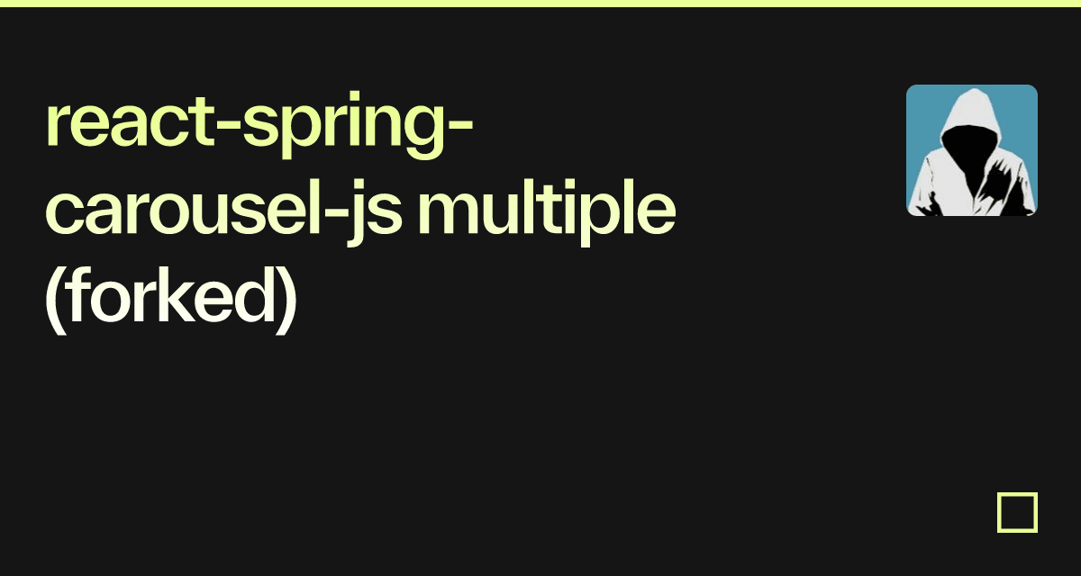 react-spring-carousel-js multiple (forked) - Codesandbox react-spring-carousel-js multiple (forked) - Codesandbox