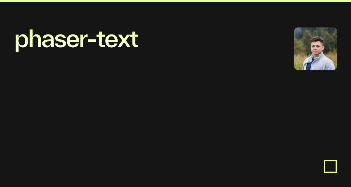 Phaser Text Codesandbox