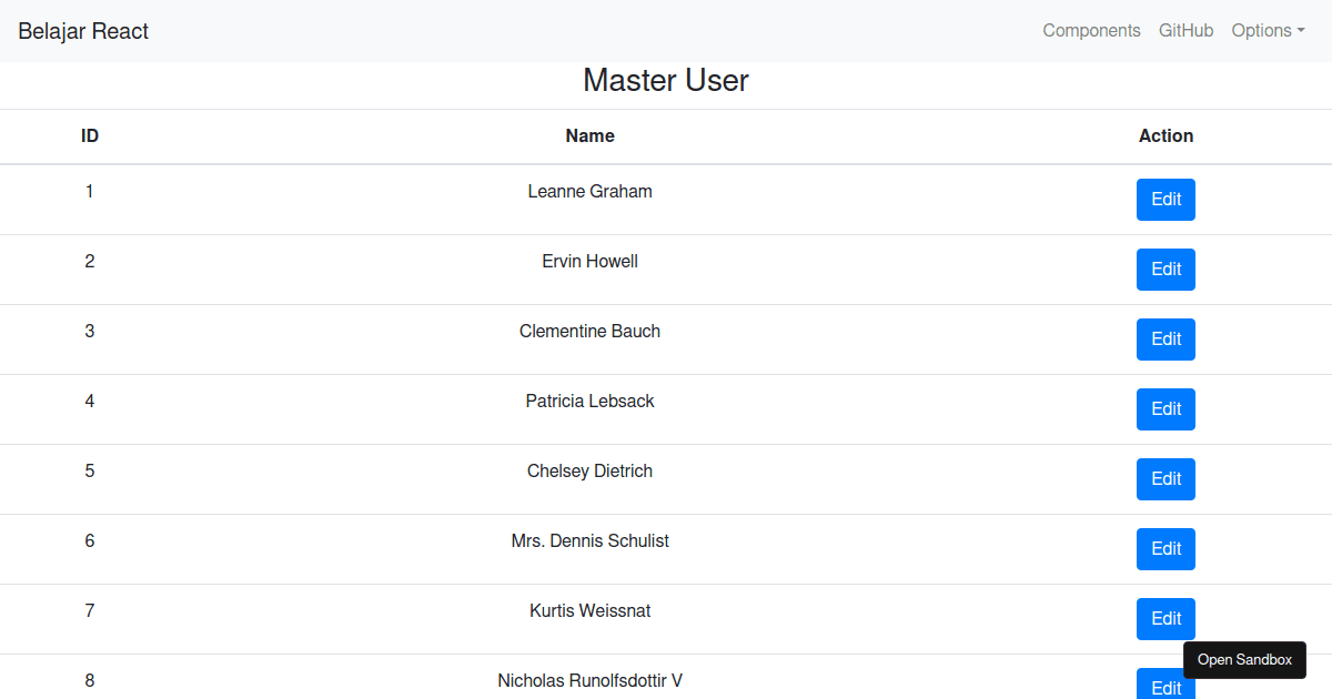 Belajar React JS - Codesandbox