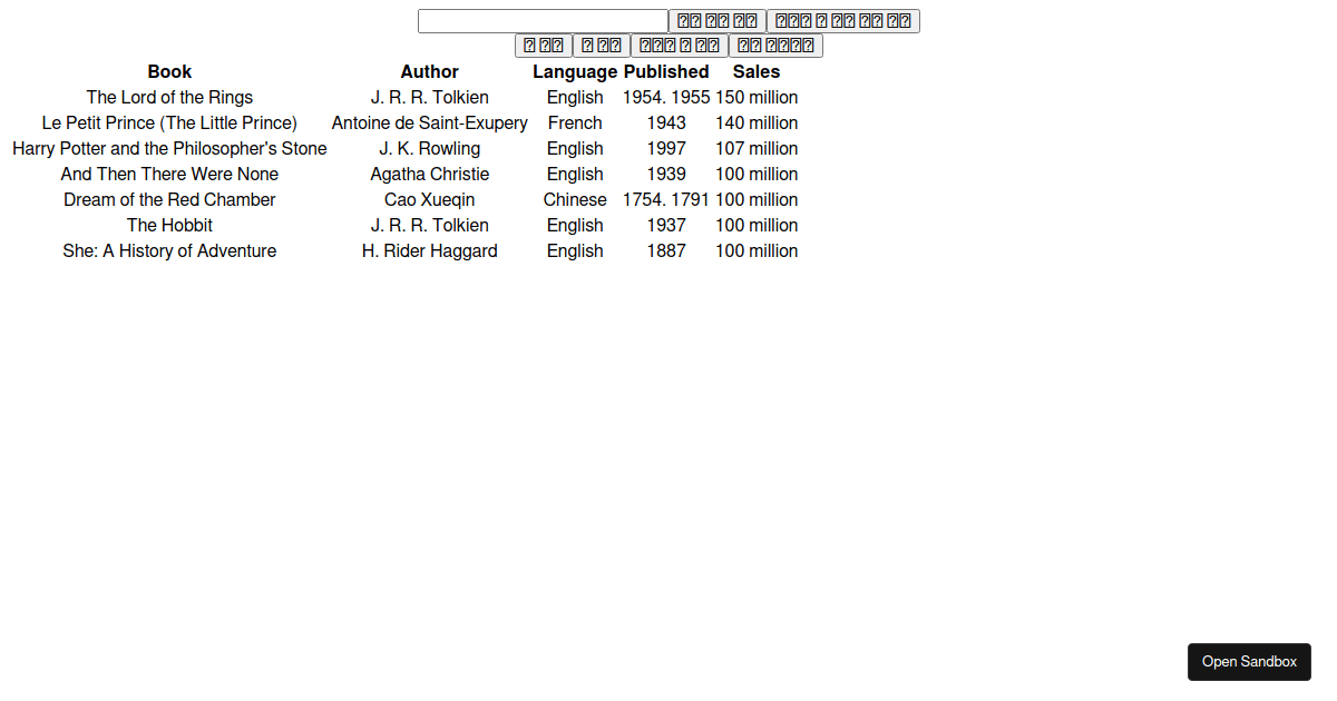 react-excel - Codesandbox
