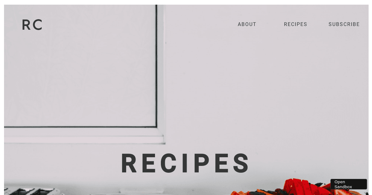 recipes - Codesandbox