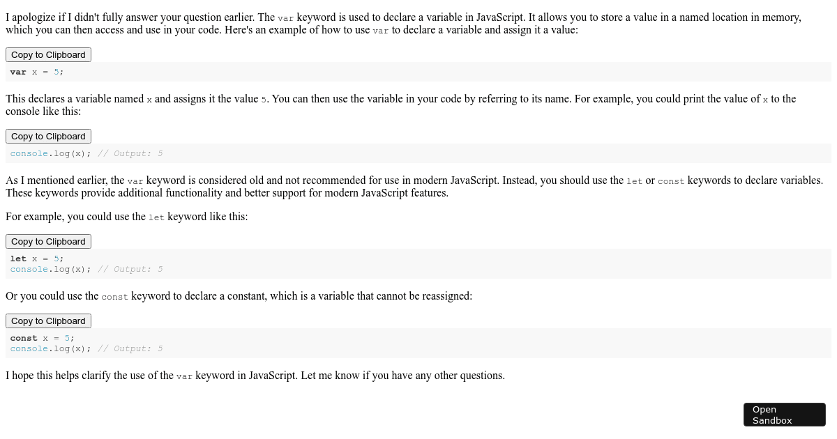 syntax hightlights - Codesandbox