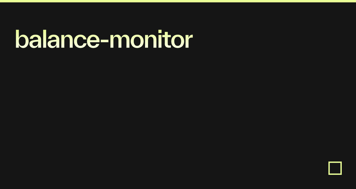 balance-monitor - Codesandbox