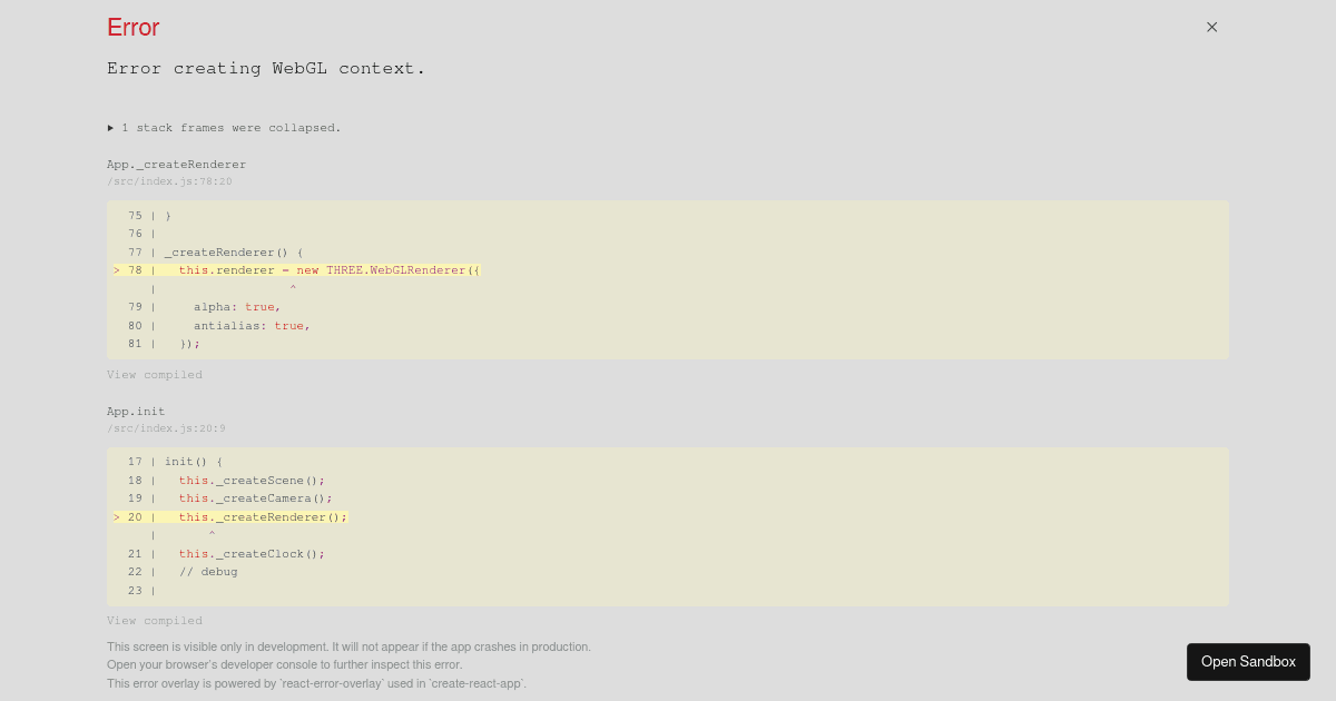 Instanced Mesh Shader Depth Codesandbox