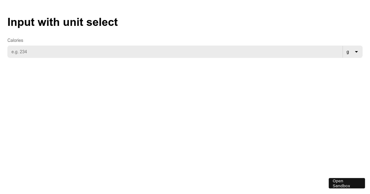 Input With Unit Select Codesandbox 3039