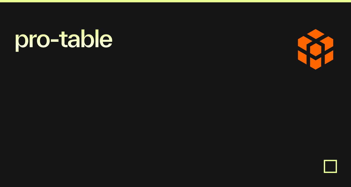 pro-table - Codesandbox