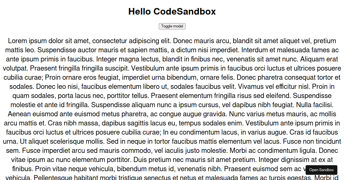 react-remove-scroll android issue - Codesandbox