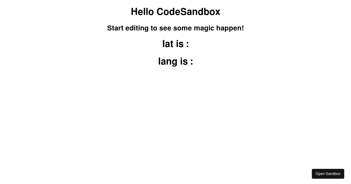 react-geolocation (forked) - Codesandbox