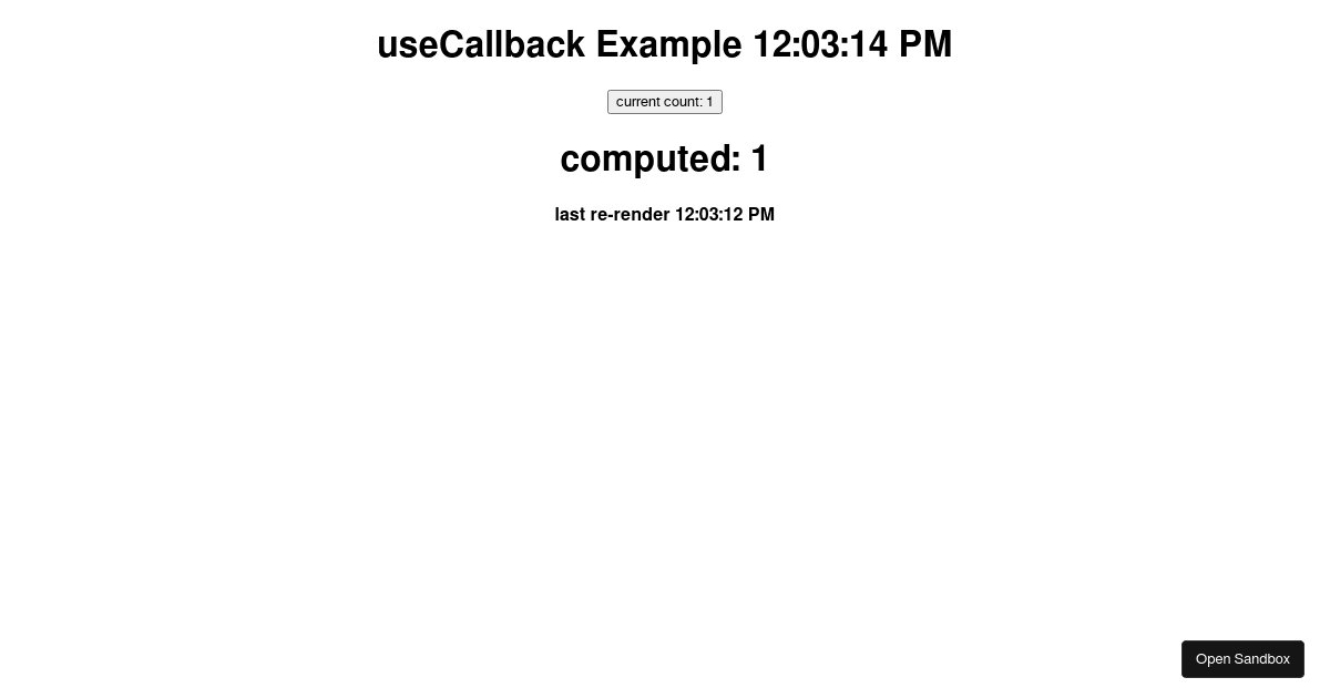 useCallback - Codesandbox