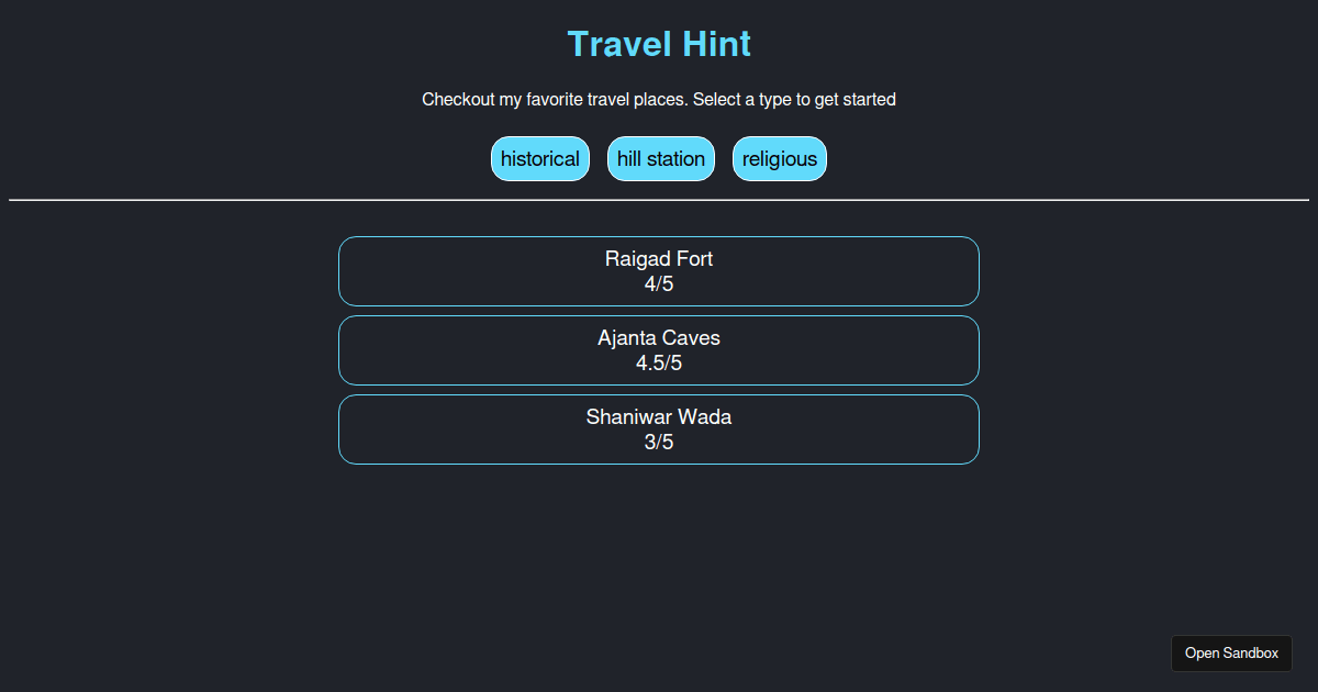 travel-hint - Codesandbox