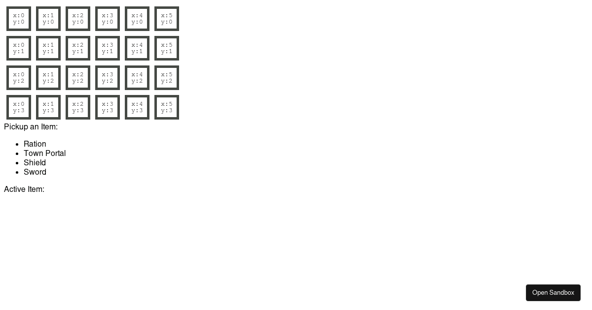 Diablo Inventory - Codesandbox