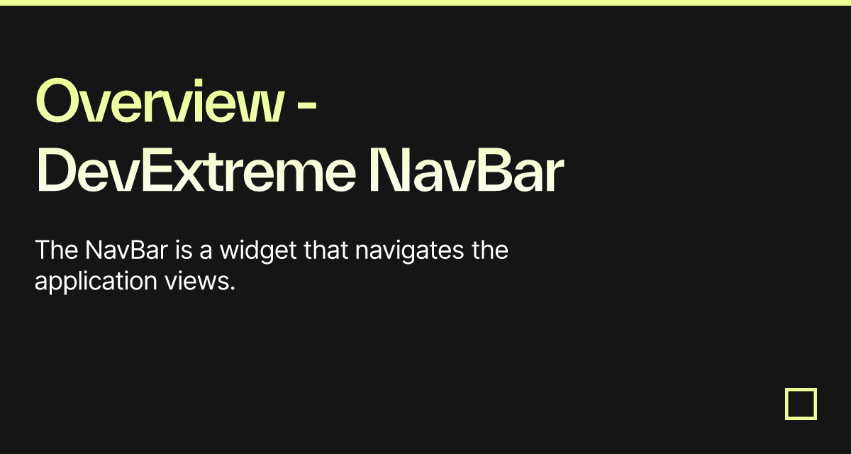 Overview - DevExtreme NavBar - Codesandbox