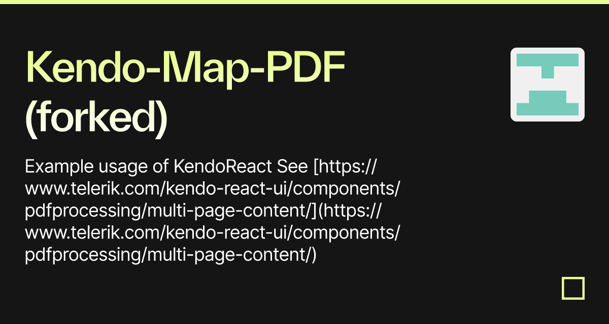 Kendo-Map-PDF (forked) - Codesandbox