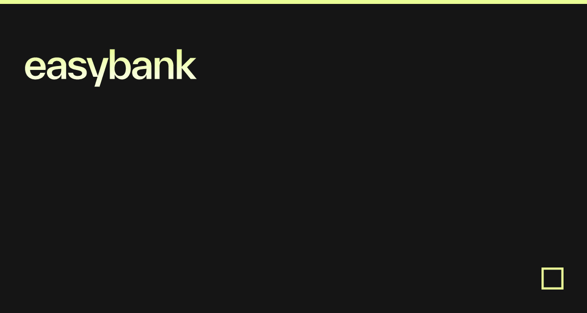 easybank - Codesandbox