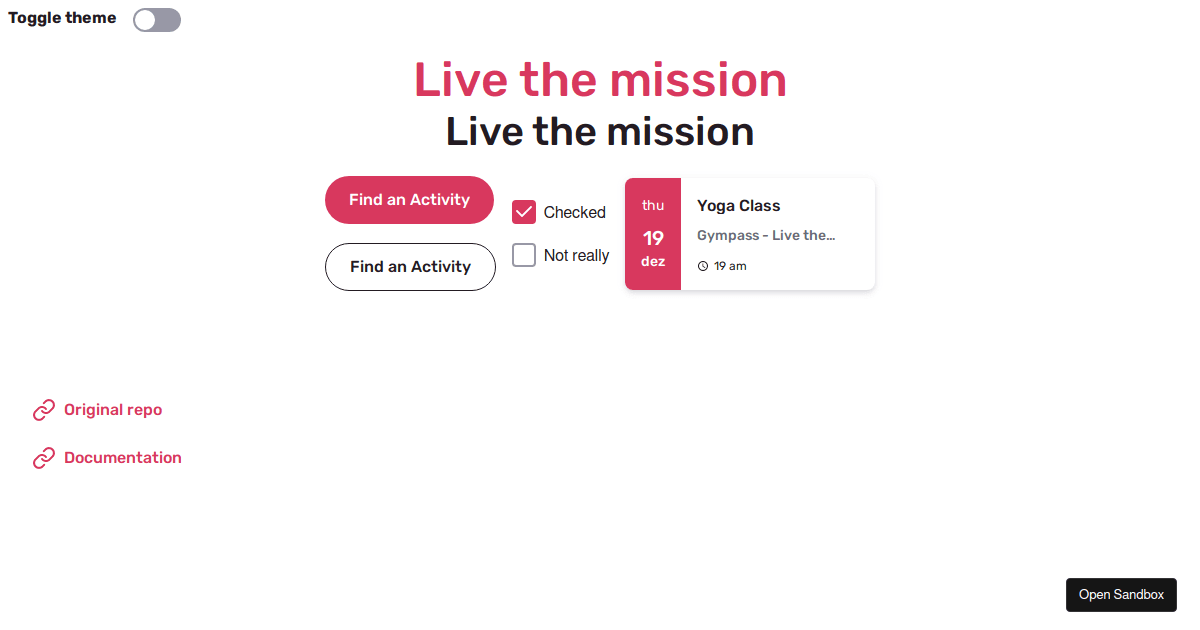Theming in Yoga - Codesandbox